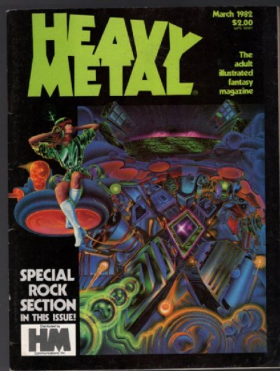 Vintage Heavy Metal Magazine March 1982 Victor Stabin Cover Art